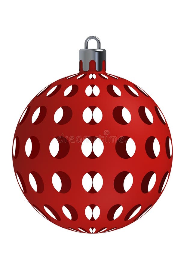 Grating Circle Red Texture Christmas Ball Stock Illustration ...
