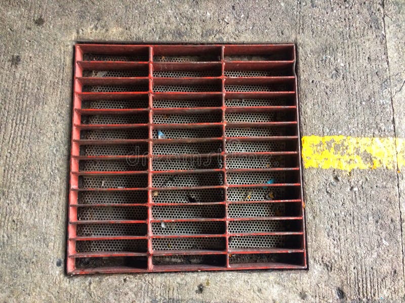 Grating Installation Over Drainage Stock Image - Image of grating, mesh ...