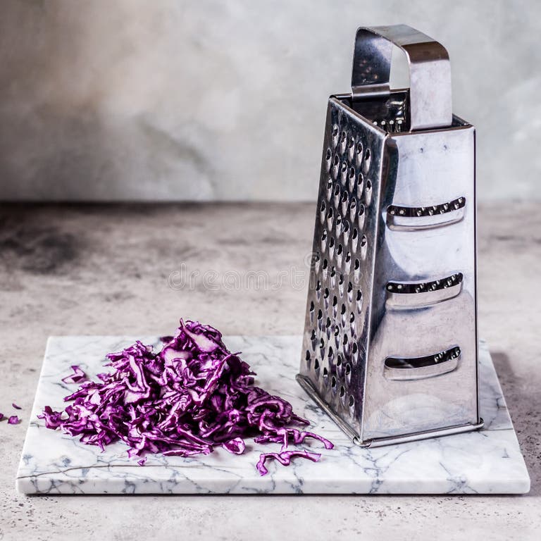 Grating Red Cabbage stock image. Image of chop, beautiful - 149350553