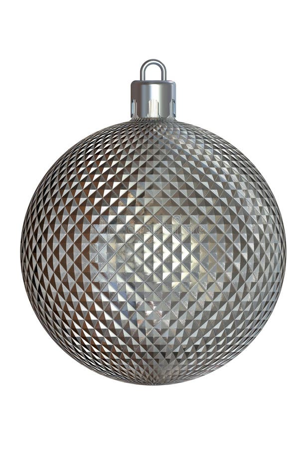 Grating Silver Texture Christmas Ball Stock Illustration - Illustration ...
