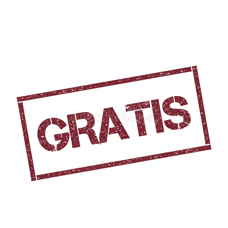 Gratis rectangular stamp. stock vector. Illustration of cargo - 98177320