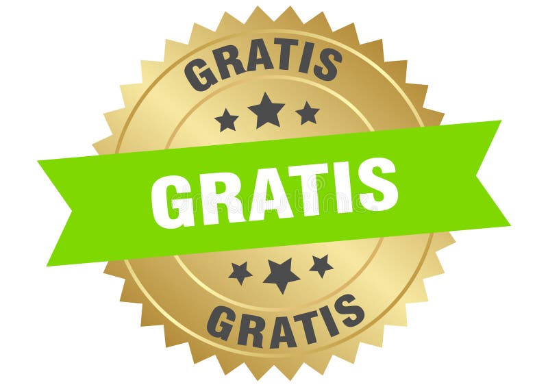 Gratis. Gratis Redonda Verde E Dourado, Isolados Em Fundo Transparente ...