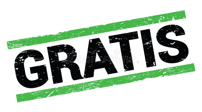 GRATIS Text on Green Rectangle Stamp Sign Stock Illustration ...