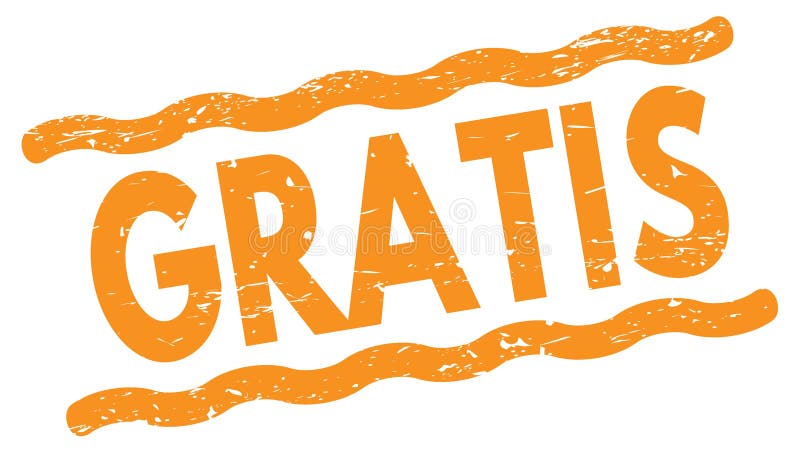 GRATIS Text Written on Orange Stamp Sign Stock Illustration ...