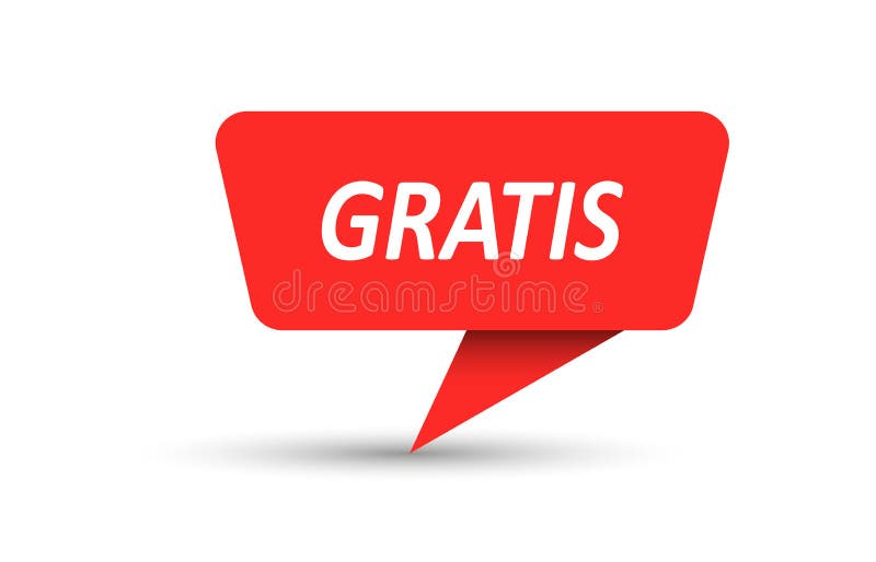 Gratis. Vector Banner, Pointer, Sticker, Label or Speech Bubble Stock ...