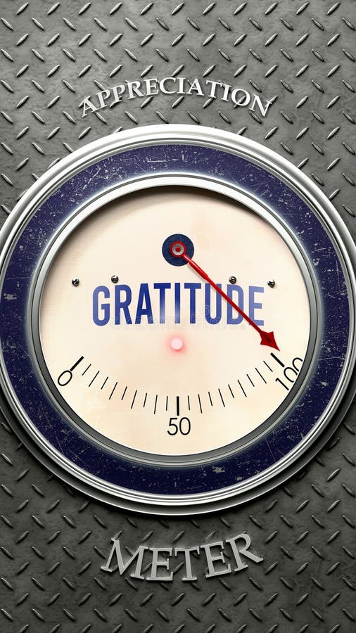 Gratitude and Appreciation that is Hitting a Full Scale, Showing a Very ...