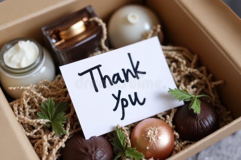 Gratitude Gift Set Including Kind Words Stock Illustration ...