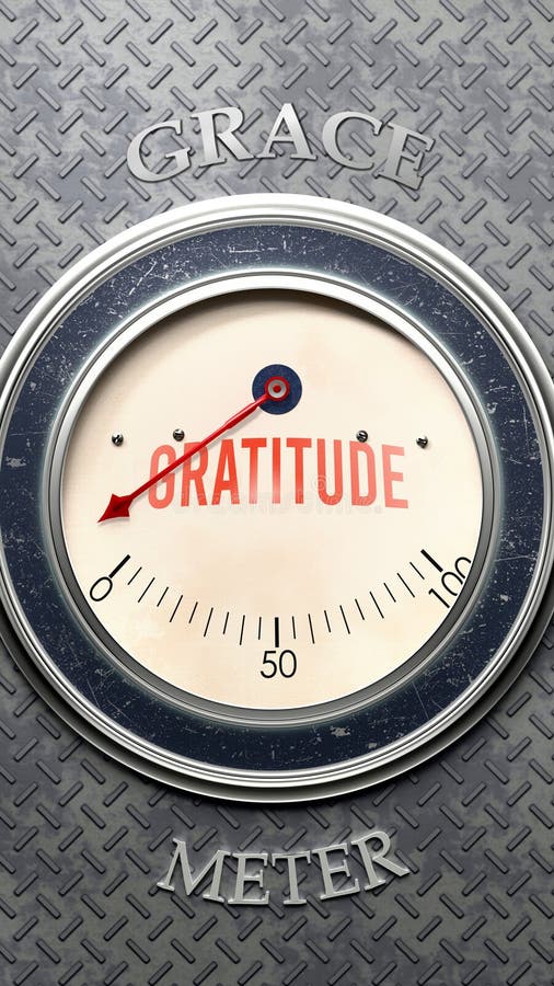 Gratitude and Grace that is Hitting a Full Scale, Showing a Very High Level of Gratitude Stock ...