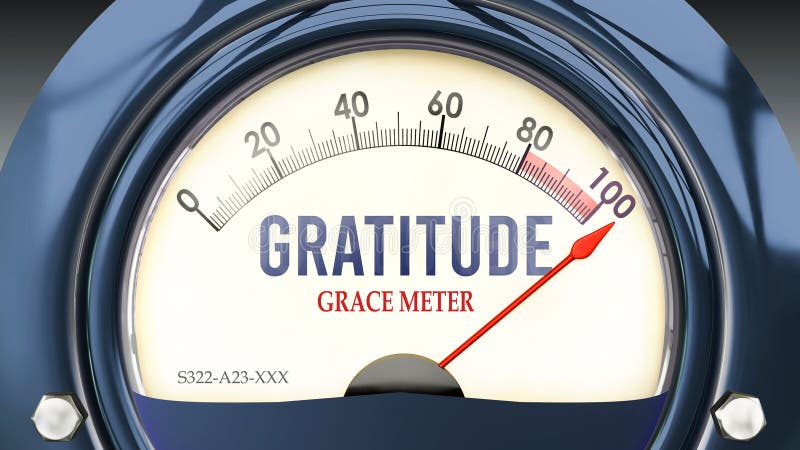 Gratitude and Grace Meter that is Hitting a Full Scale, Showing a Very ...