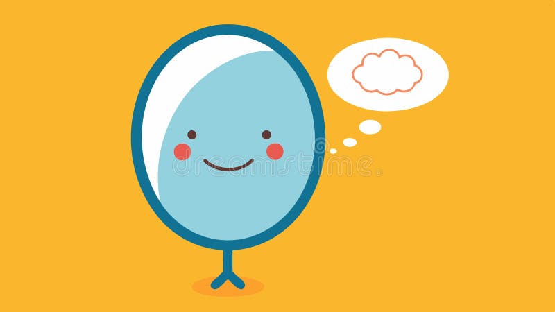 Gratitude Reflection a Mirror Reflecting a Smiling Face with a Thought ...