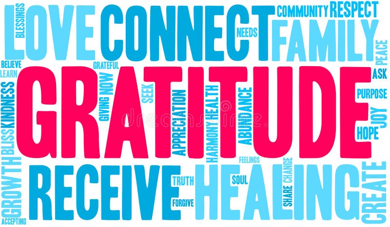 Gratitude Word Cloud stock vector. Illustration of purpose - 146648595