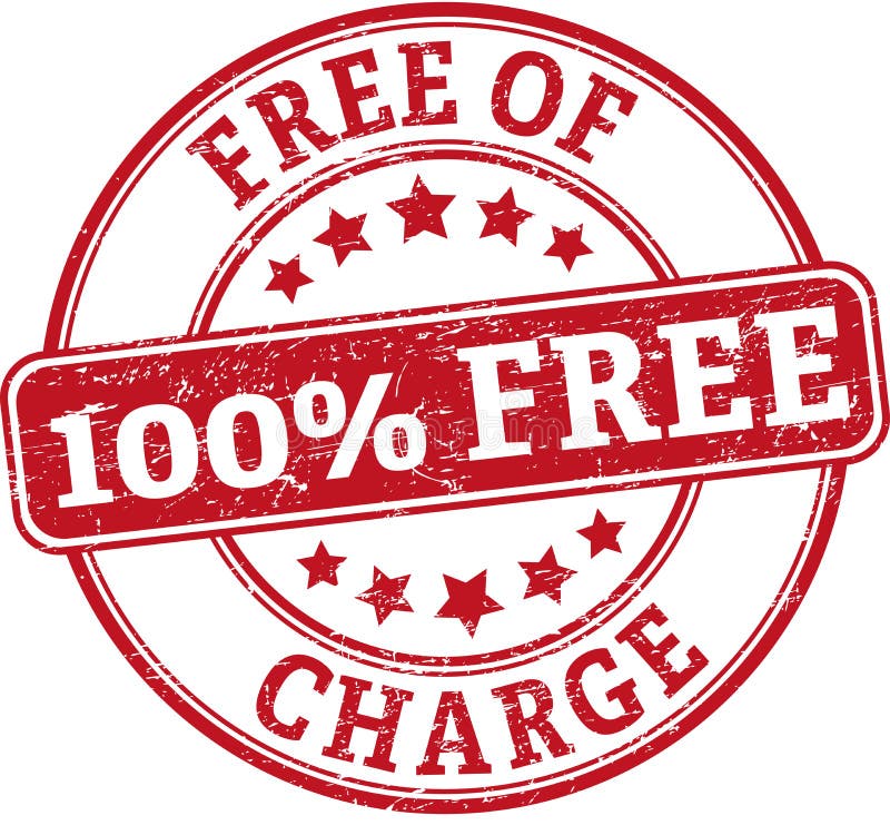 100% Gratuitamente Em Volta Do Carimbo De Borracha Textured Ilustração ...