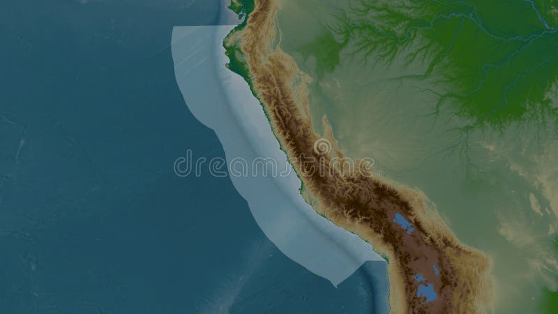 Grau Sea Highlighted. Physical Map Stock Illustration - Illustration of ...