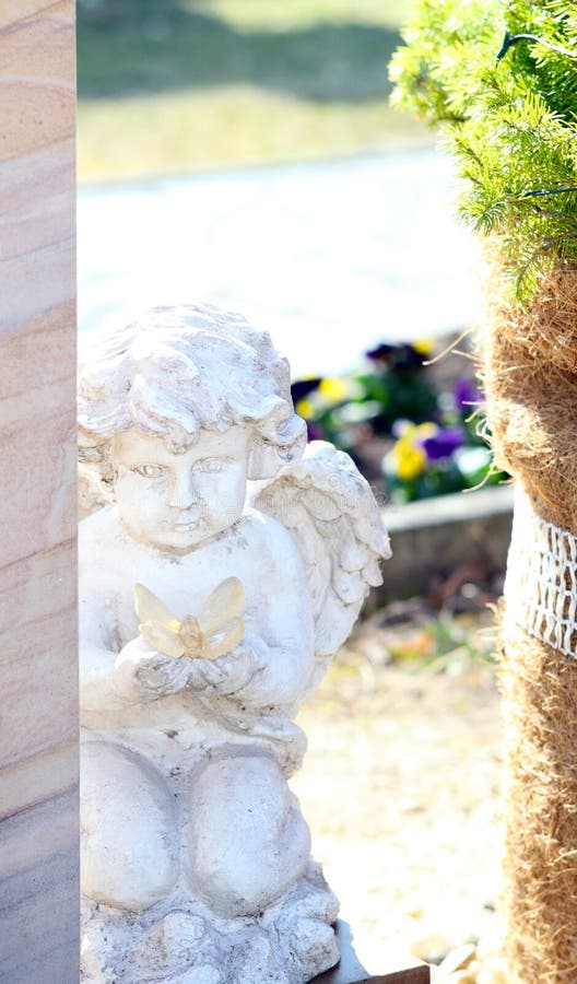 Grave Angel in the Sunshine Stock Image - Image of decorations, spring ...