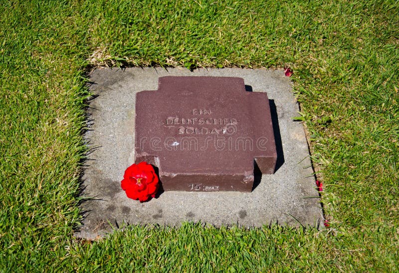 Grave @ German World War Two Memorial Cemetery Stock Image - Image of ...