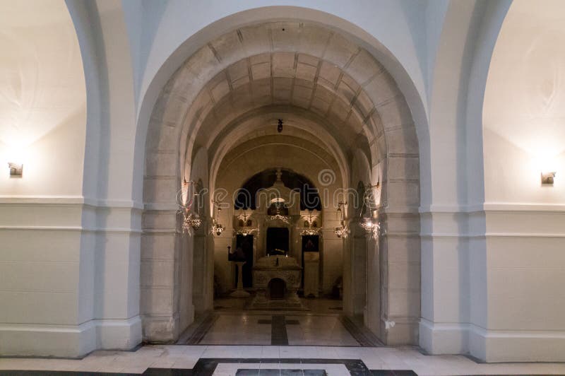Grave inside mausoleum stock image. Image of dome, aggression - 43037653