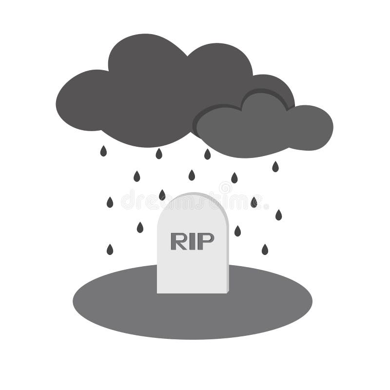 Grave Rip Rain Icon of Vector Stock Vector - Illustration of element ...
