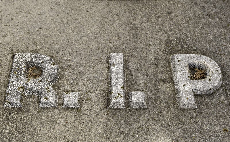 Grave with rip symbol stock photo. Image of creepy, dead - 257845920