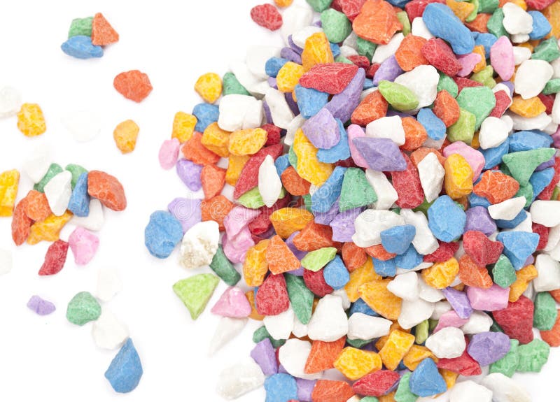Colorful fish tank gravel stock photo. Image of colored - 15080804