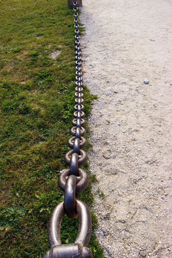 Walkway and chain stock photo. Image of walkway, secure - 99880144