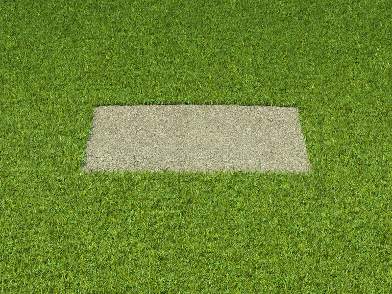 Gravel and Grass: Square Patch and Green Frame Stock Photo - Image of ...