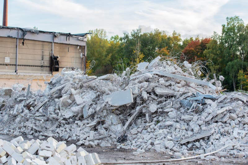 Gravel Pile after a Building Demolition Stock Image - Image of ...