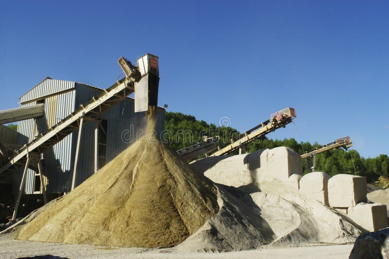 Gravel pit operation stock photo. Image of cevennes, industry - 41688208