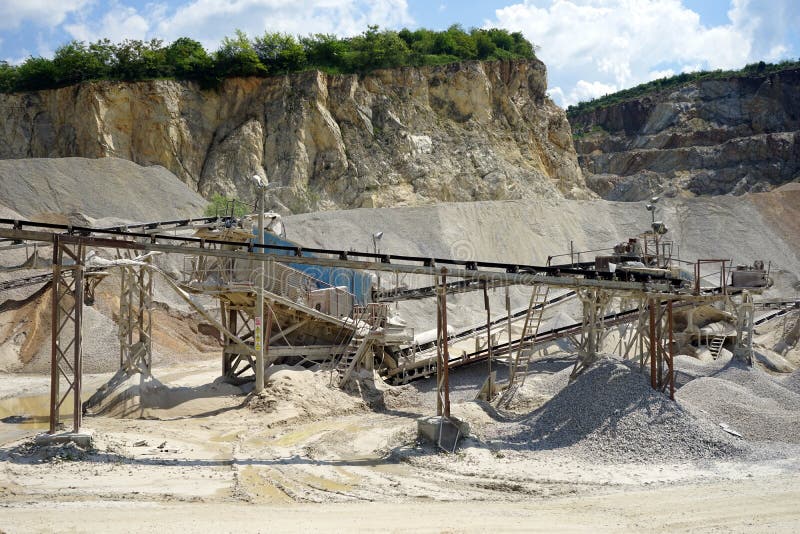 Gravel quarry stock image. Image of loading, metal, object - 72609787