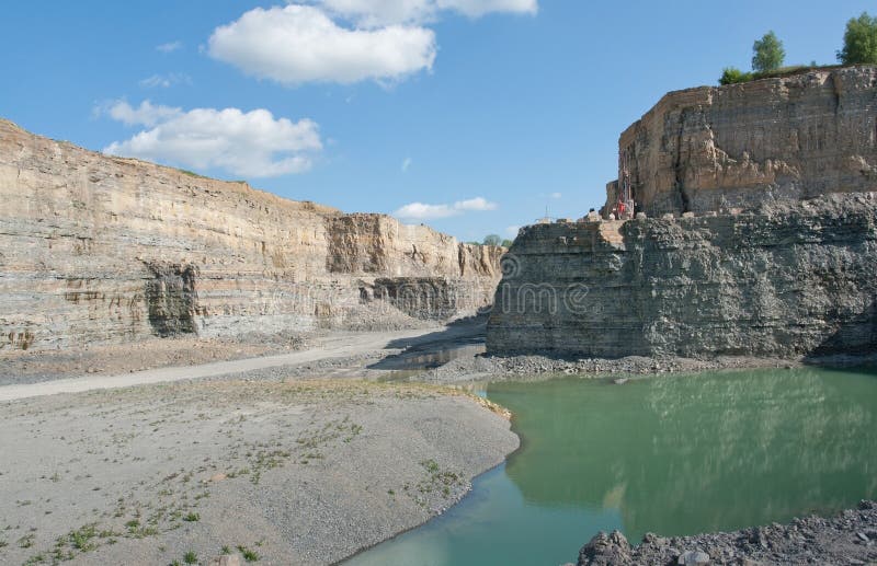 Gravel quarry stock photo. Image of geology, pond, face - 54557026