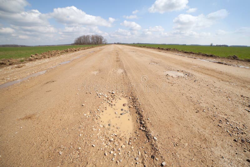 Gravel road. stock image. Image of path, green, tree - 24480373