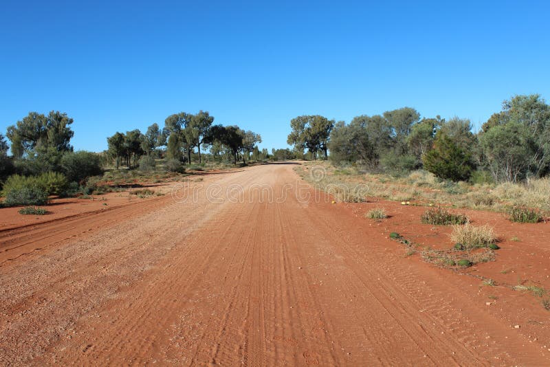Gravel Road in the Australian Outback Stock Photo - Image of horizon ...