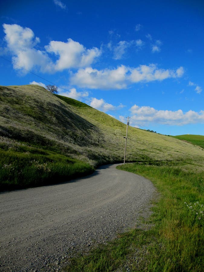 Gravel Road stock photo. Image of green, open, back, blue - 47218870