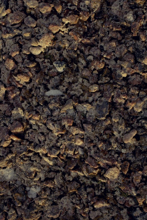 Gravel Road with Snow Texture. Rustic Winter Surface Stock Photo ...