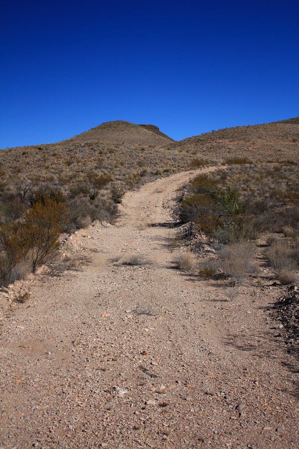 Gravel Road West Texas Desert Stock Photo - Image of sunlight, dirt ...