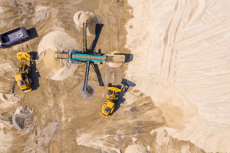 Gravel and Sand Open Pit Mining. Aerial View Editorial Photography ...