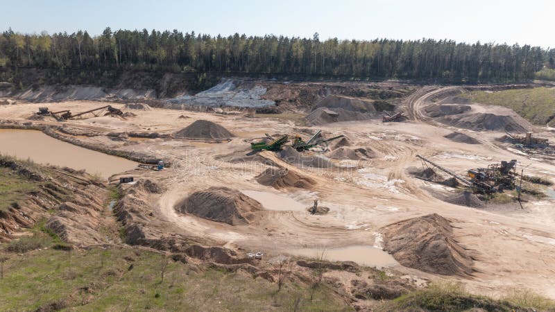 Gravel and Sand Open Pit Mining Stock Photo - Image of organization ...
