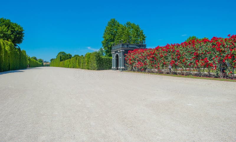 Graveled Path in a Palace Garden Stock Image - Image of spring, green ...