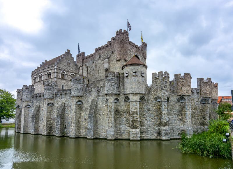 Gravensteen Castle, Gent, Belgium Stock Image - Image of fortress, fortification: 129579331