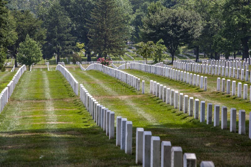 Graves at Arlington National Cemetery in Washington Stock Image - Image ...