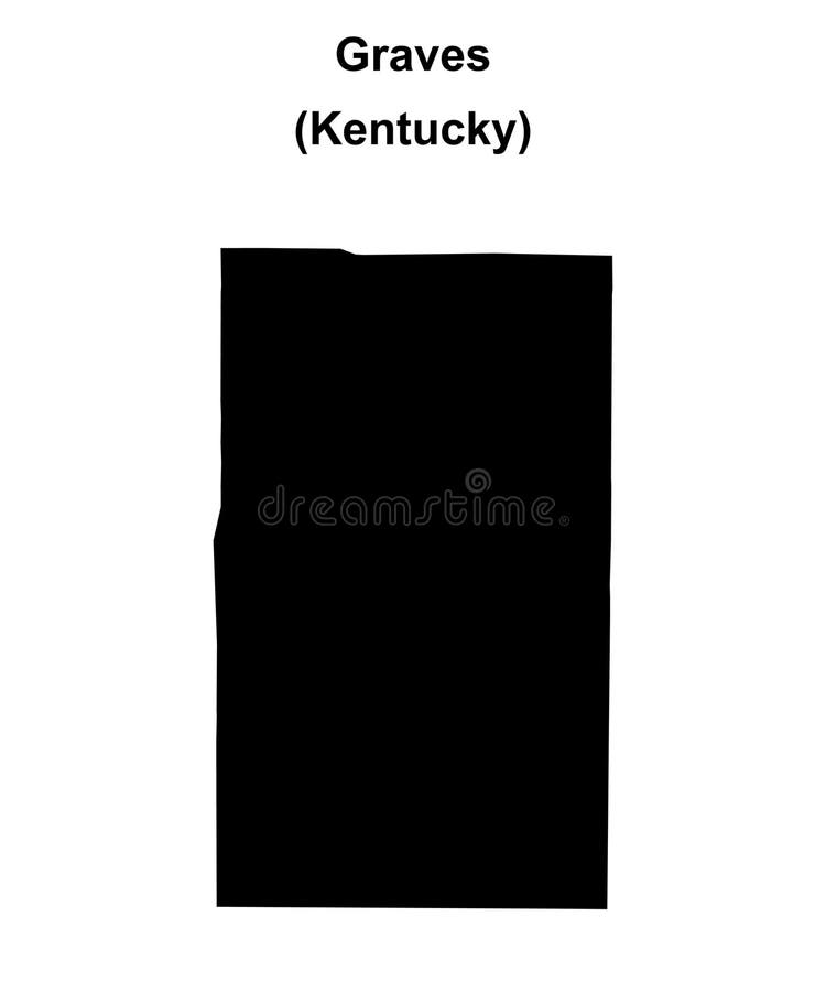 Graves outline map stock vector. Illustration of counties - 361597544