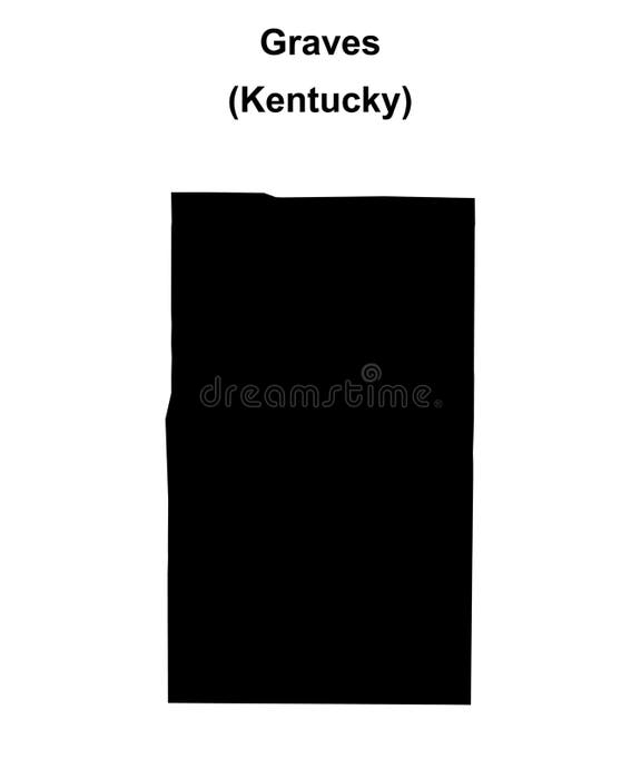 Graves outline map stock vector. Illustration of counties - 361597544