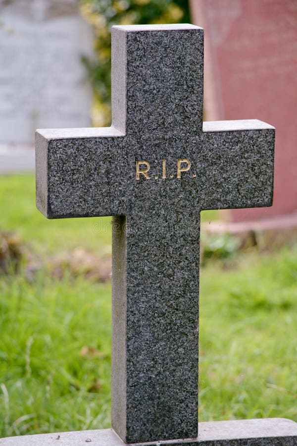 Gravestone cross RIP stock image. Image of christian - 44696879