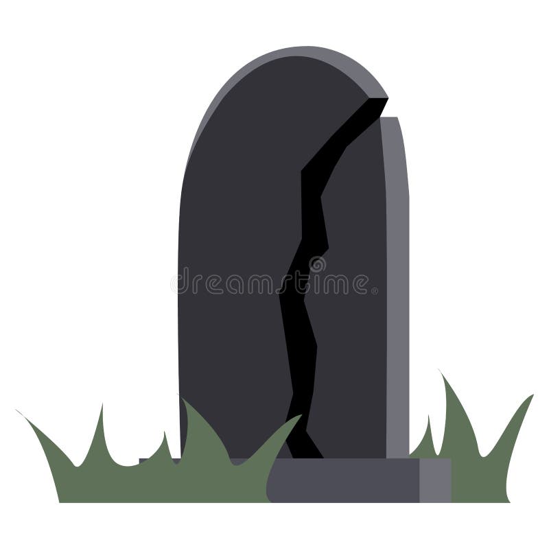 Gravestone with Skull in Realistic Style. Helloween Headstone on the ...