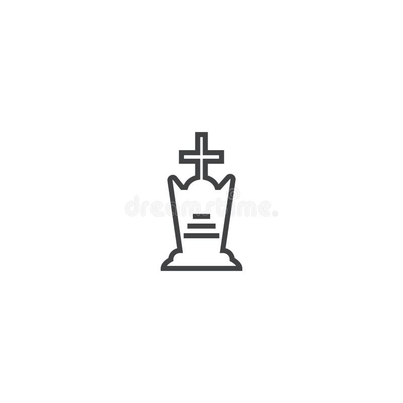 Gravestone Logo Template Vector Symbol Stock Vector - Illustration of ...