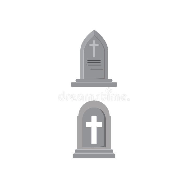 Gravestone Logo Template Vector Symbol Stock Vector - Illustration of ...