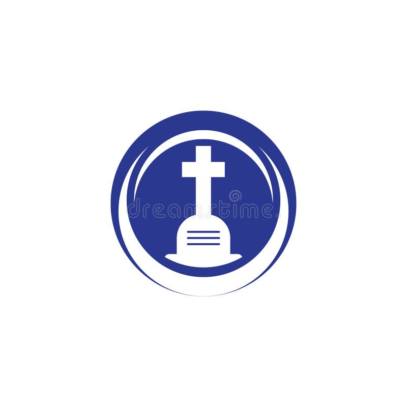 Gravestone Logo Template Vector Symbol Stock Vector - Illustration of ...