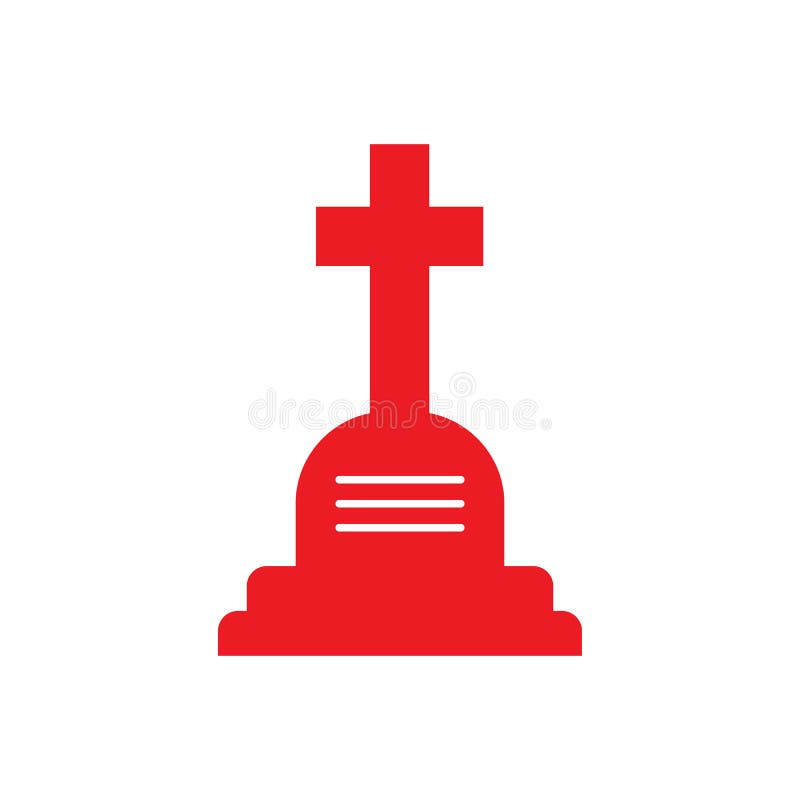 Gravestone Logo Template Vector Symbol Stock Vector - Illustration of ...
