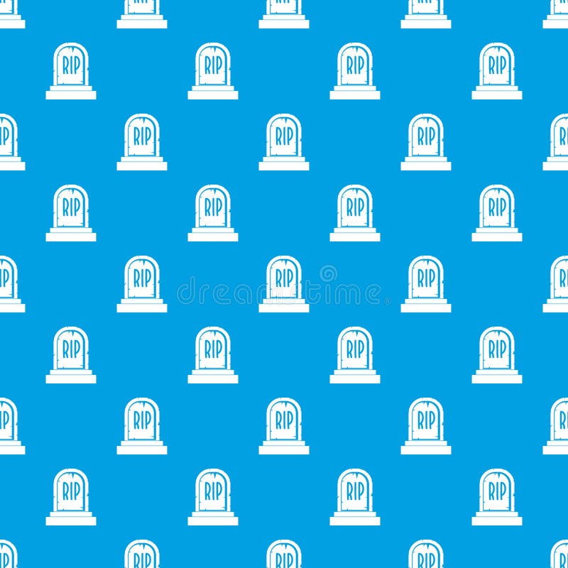Gravestone with RIP Text Pattern Seamless Blue Stock Vector ...