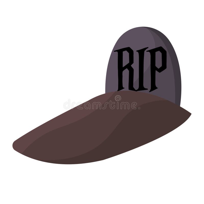 Gravestone with RIP Text. Vector Stock Vector - Illustration of vector ...
