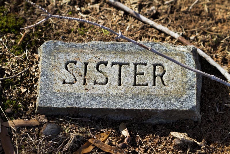 Gravestone Sister Marker stock image. Image of headstone - 37987661